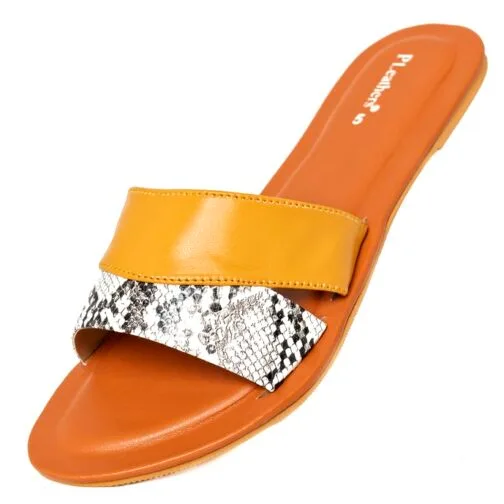 #1665 Women's Flat Chappal - P Leathers Footwear