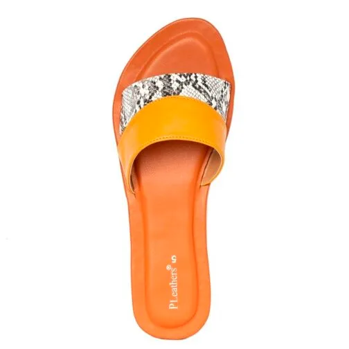 1665 Womens Flat Chappal P Leathers Footwear